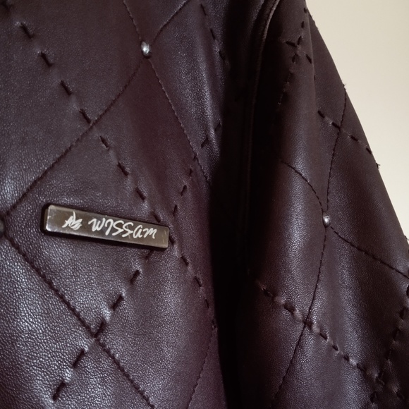 AL Wissam | Jackets & Coats | Al Wissam Burgundy Mink Leather Coat Sz ...